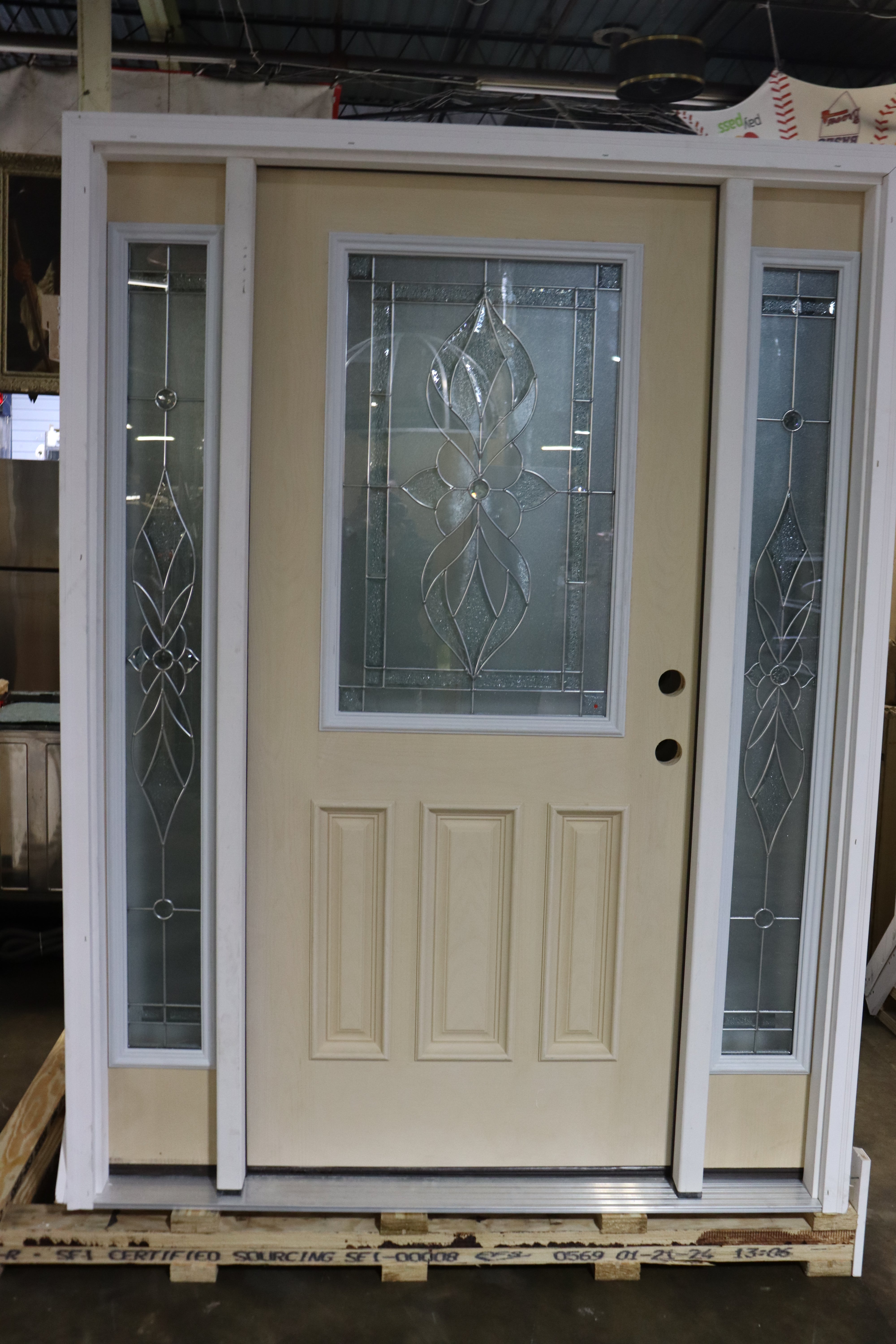 Exterior Front Entry Decorative Door 36 Inch with 10 Inch Side Lites i